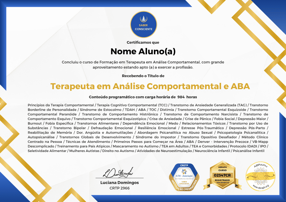 Comportamental e Aba Curso Online – Cursos de Terapia Online